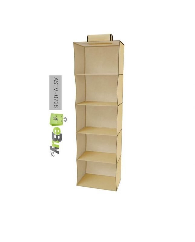 Buy 5 Shelf Portable Folding Hanging Wardrobe Section Storage Organizer