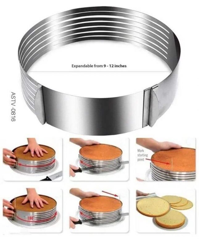 Buy Cake Slicing Ring Layer Cake Cutter Adjustable Online in Pakistan