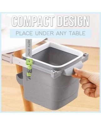 Hidden Retractable Desk Waste Bin Multifunctional Storage Box | eBuy.pk