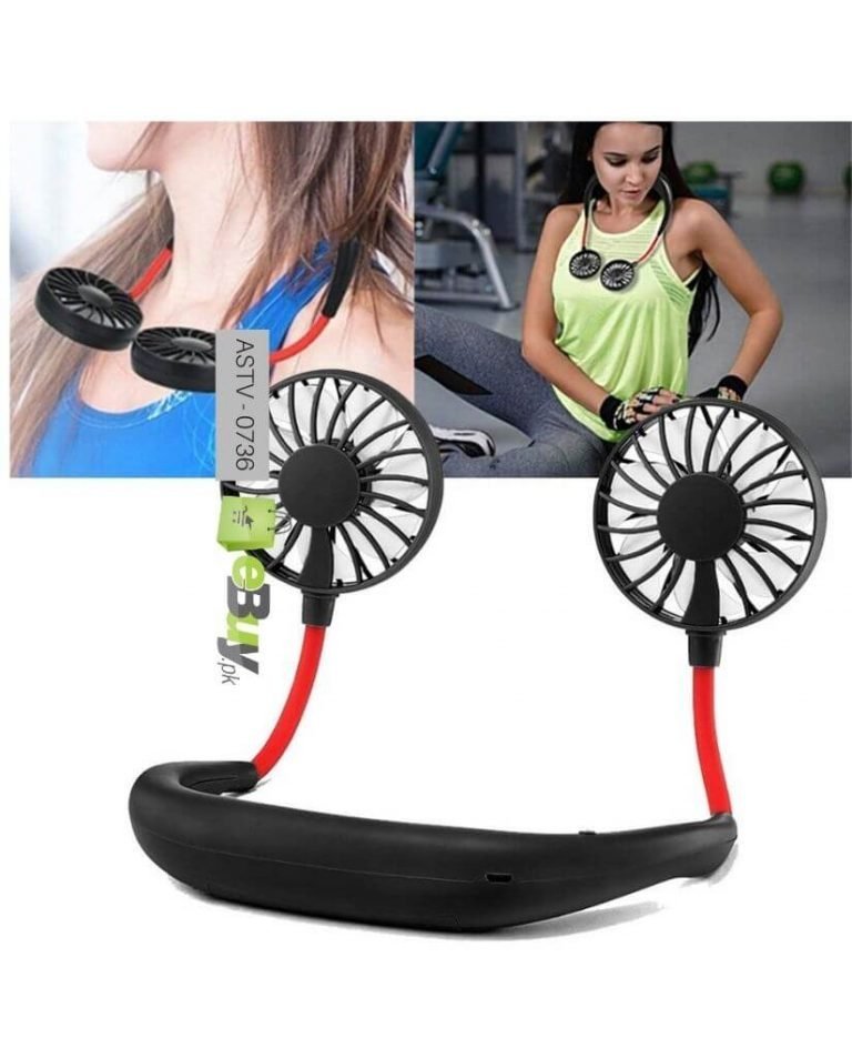 Buy Lazy Neck Dual Hanging Mini Rechargeable Cooling Fan eBuy.pk