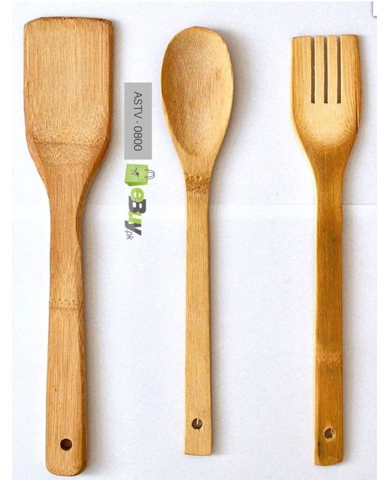 Buy Wooden Bamboo Kitchen Cooking Spoons Set Online In Pakistan